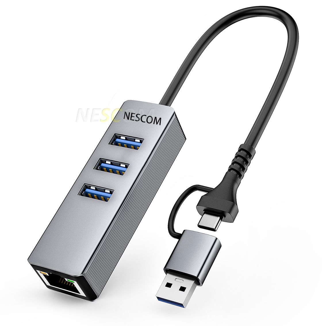 2 in 1 to USB HUB+RJ45