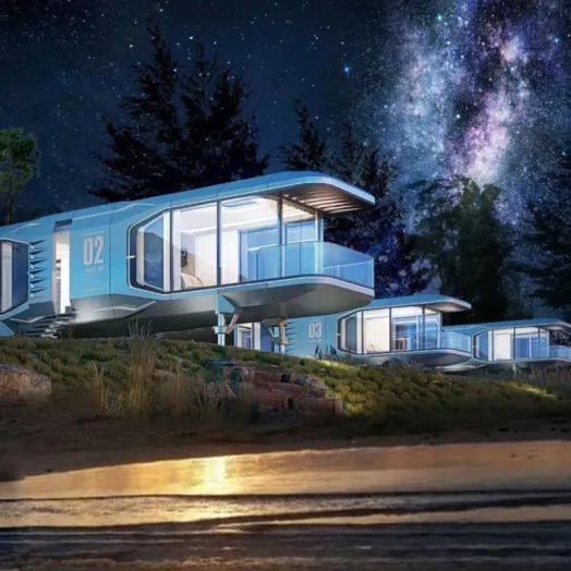 Portable prefabricated homes luxury living capsule house