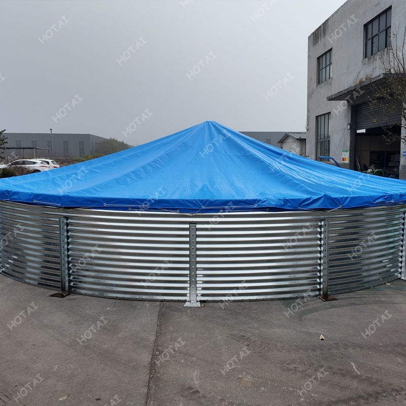 Corrugated canvas cistern with cover Source factory