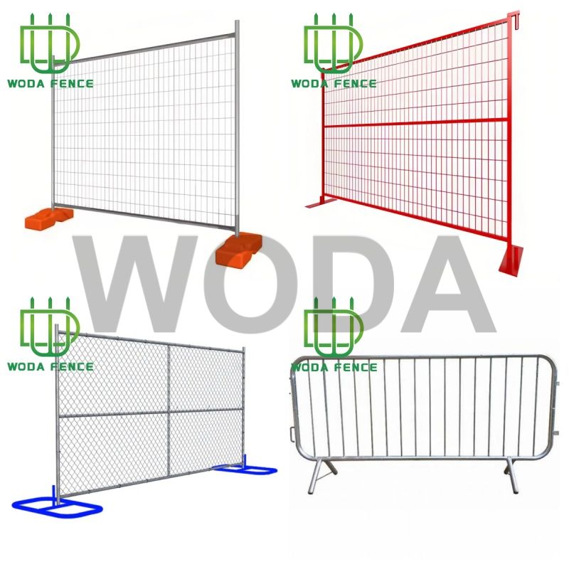 common types of temporary fences