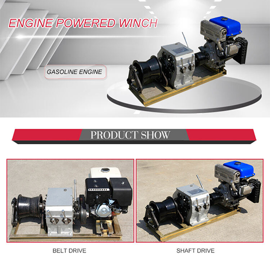 Engine Powered Winch/Cable Pulling Winch 3T/5T/8T