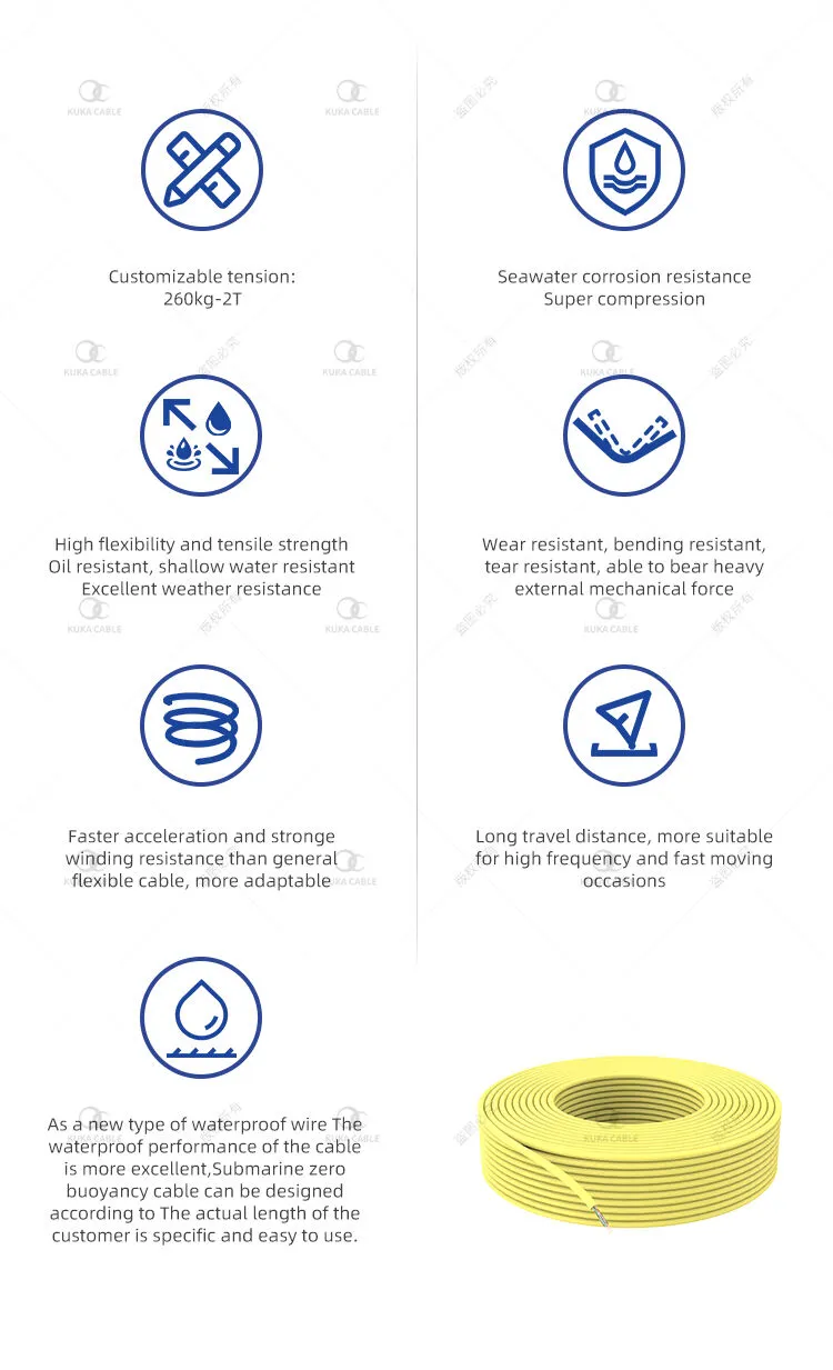 rov tether cable| rov umbilical cable | fiber optic rov cable