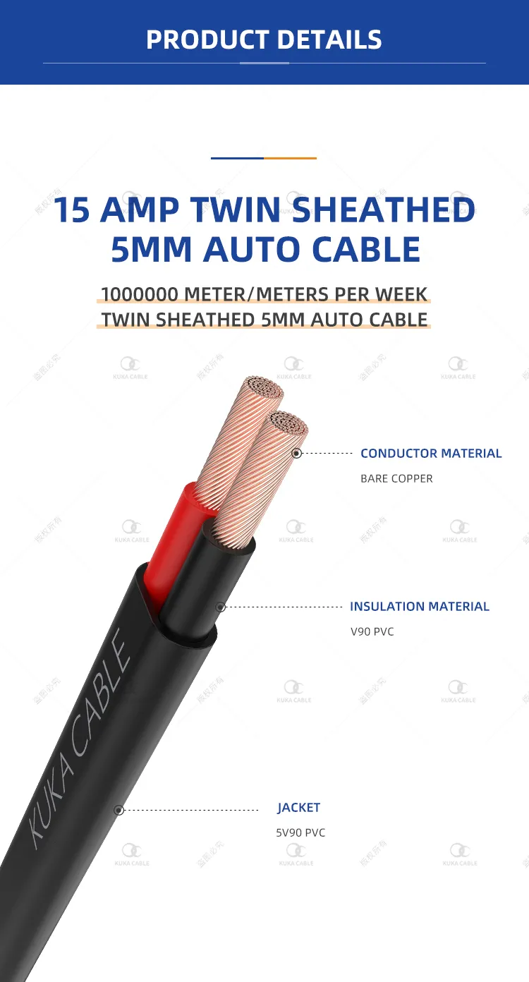 Flat automotive wire | battery cable dual core