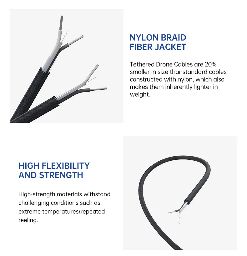 Fiber Optical Hybrid Cable | Tethered Drone Wire | Army Use