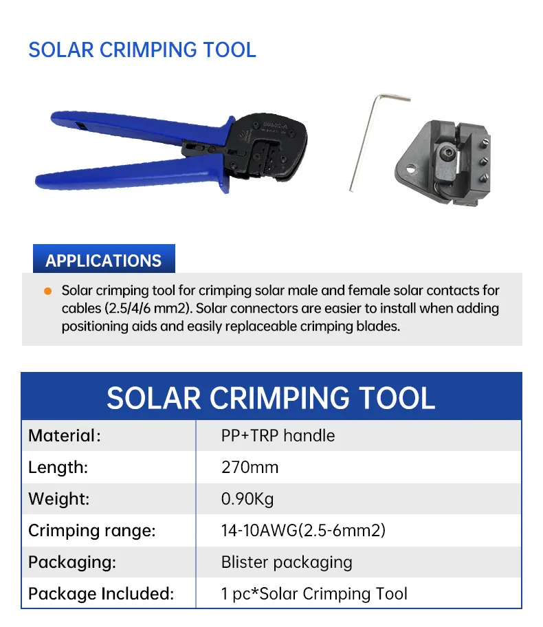 Terminal Crimper | Cable Crimping Tools | Solar Crimp Pliers
