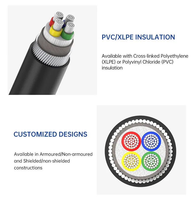 steel wire Armoured | Outdoor Electric wire | AL/XLPE/AWA/PVC cable
