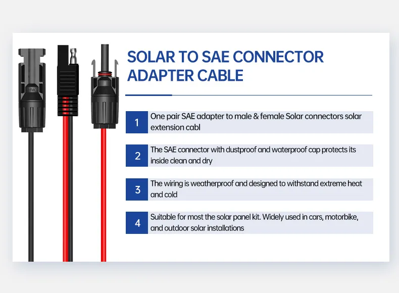 Solar To Sae connector | Male And Female Solar Panel