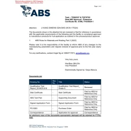 ABS GRADE A CERTIFICATION PAGE 2