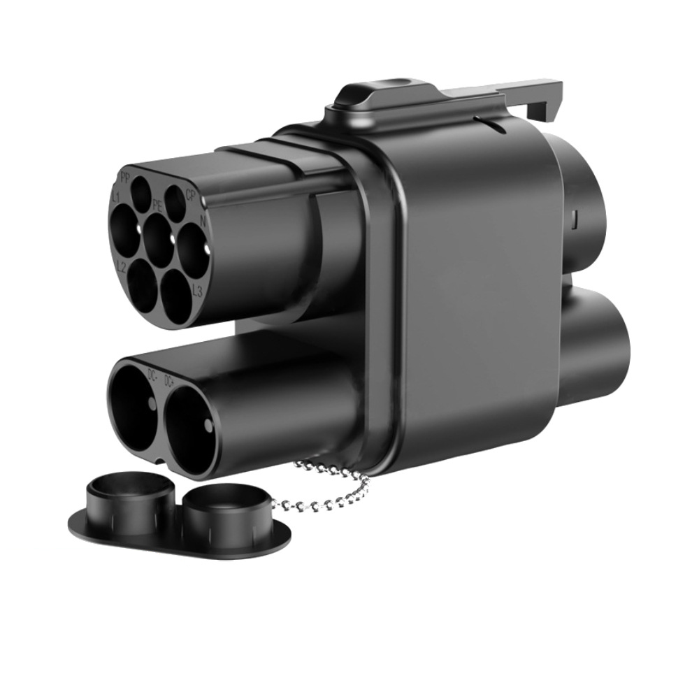CCS2 to CCS1/Type 2 to Type 1 AC/DC 2-in-1 ev charging adapter