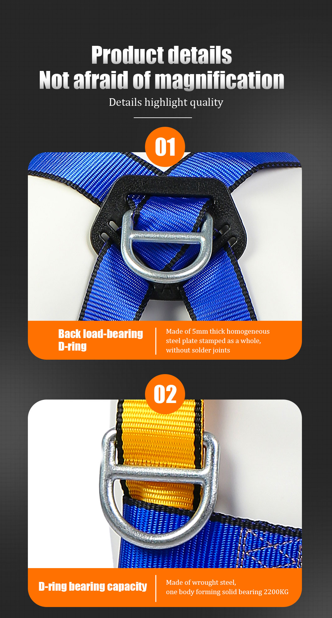 Wind Power Full Body Safety Harness for High-Altitude Work