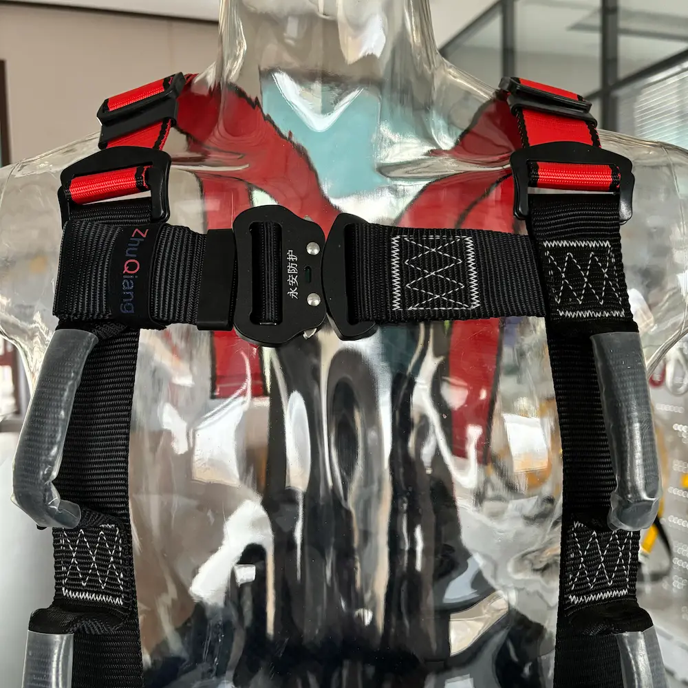Quick-Insert 5-Point Full Body Safety Harness Back Support