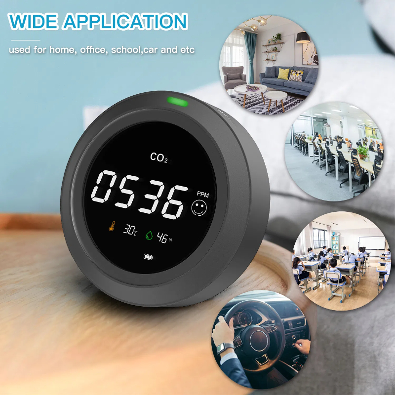 Dioxide Detector Air Quality CO2 Monitor Desktop Carbon NDIR CO2 Sensor ...