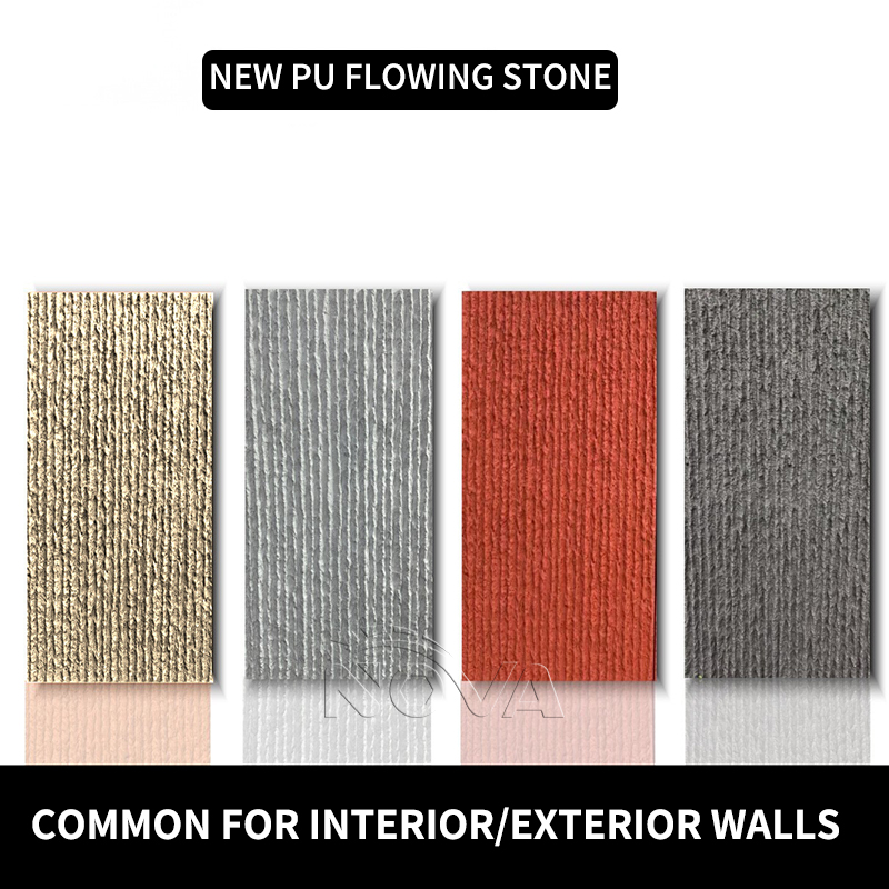 Light weight exterior decorative PU stone panel 3d pu stone wall panel