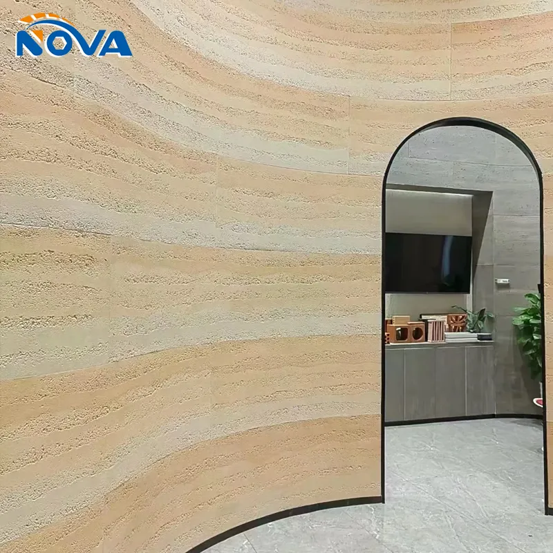 Natural Stone Mcm Flexible Stone Veneer Decoration Rammed Earth Board