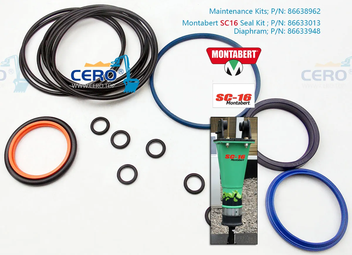 Montabert SC16 Seal Kit 86633013 Diaphragm 86633948 Maintenance Kits ...