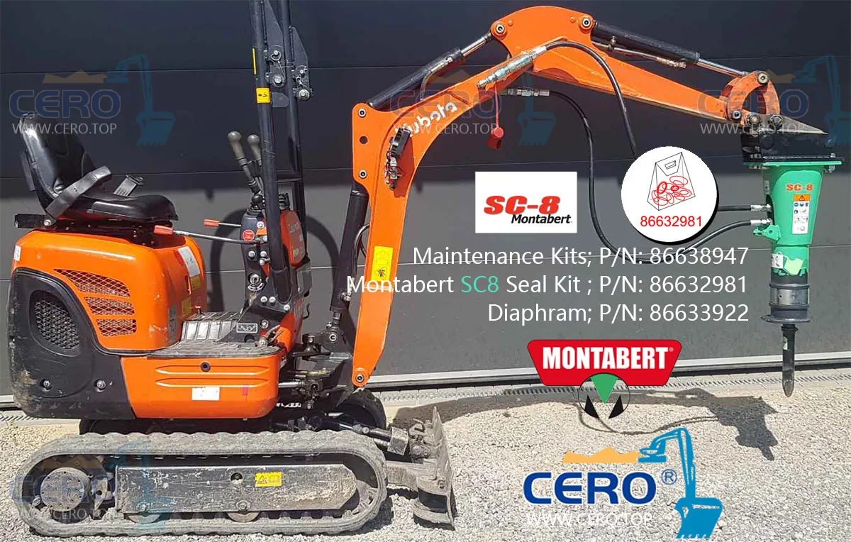 Montabert SC8 Seal Kit 86632981 Diaphragm 86633922 Maintenance Kits ...