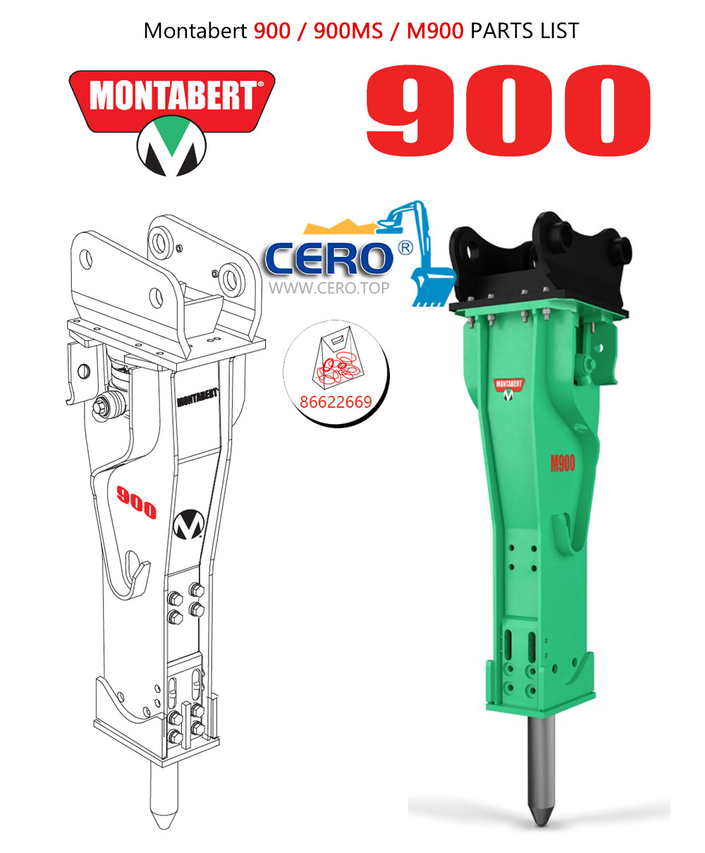 Montabert 900 M900 Seal Kit 86622669 Diaphragm 86633906 Montabert 900MS ...