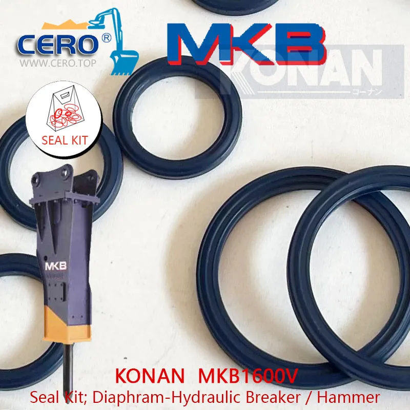 KONAN MKB1600 Juego de sellos MKB1600V Martillo hidráulico MKB-1600