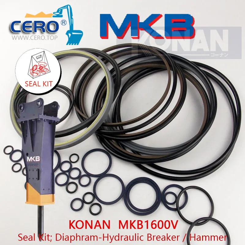 KONAN MKB1600 Juego de sellos MKB1600V Martillo hidráulico MKB-1600