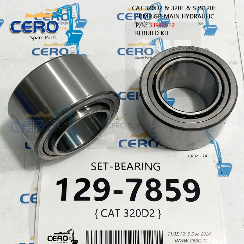 129-7859 SET BEARING 1297859 NK385530 CAT 320D2 320E 339-0512 397-3680 ...