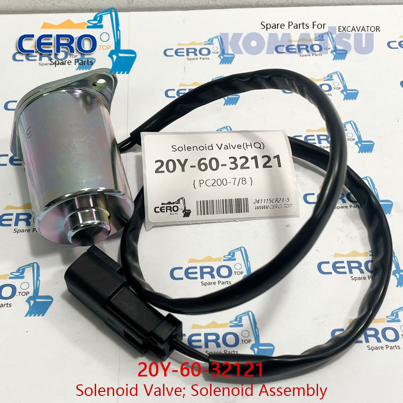 20Y-60-32121 Solenoid Valve 20Y6032121 Komatsu 20Y-60-32120 209-60 ...
