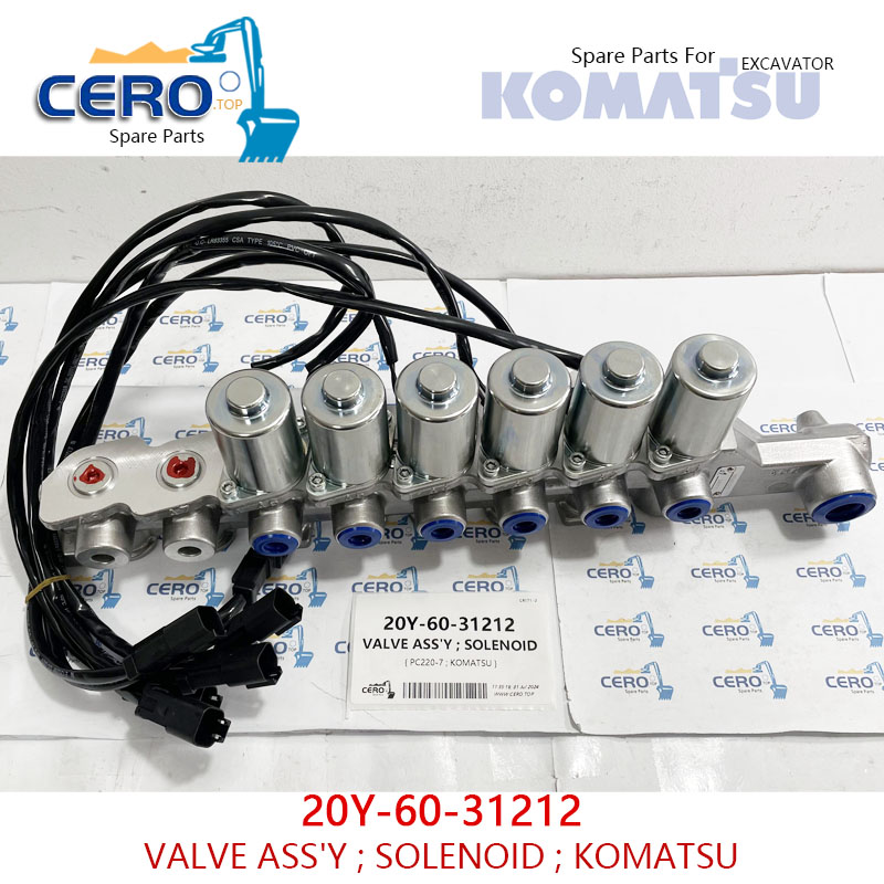 20Y-60-31212 SOLENOID VALVE 20Y6031212 KOMATSU 20Y-60-31211 NY07493-10200