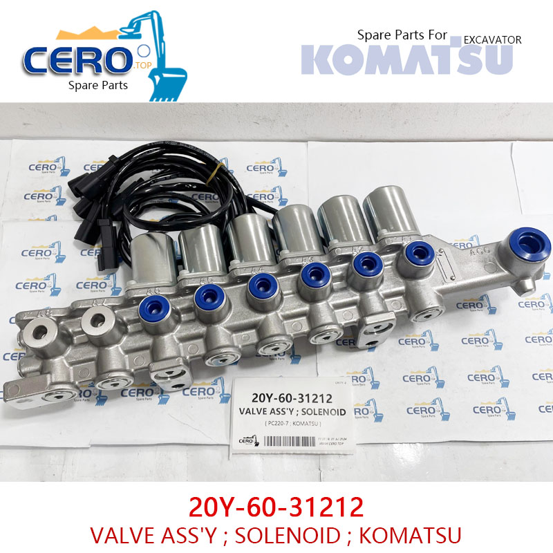 20Y-60-31212 SOLENOID VALVE 20Y6031212 KOMATSU 20Y-60-31211 NY07493-10200