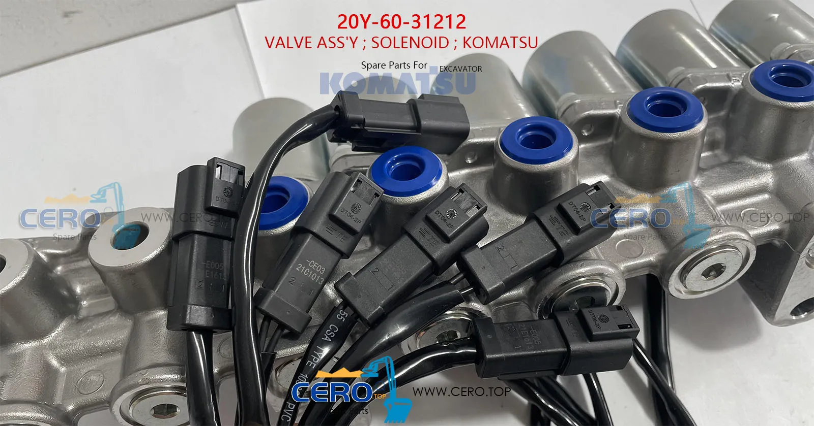 20Y-60-31212 SOLENOID VALVE 20Y6031212 KOMATSU 20Y-60-31211 NY07493-10200
