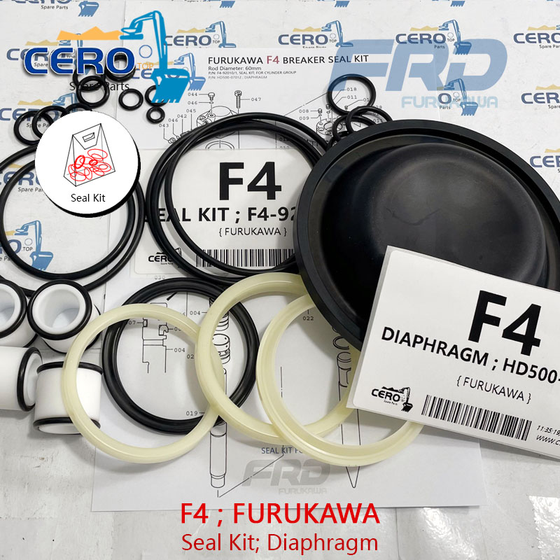 FURUKAWA F4 KENT KF4 SEAL KIT DIAPHRAGM F4-92010 F4-92011 HD500-07012 ...