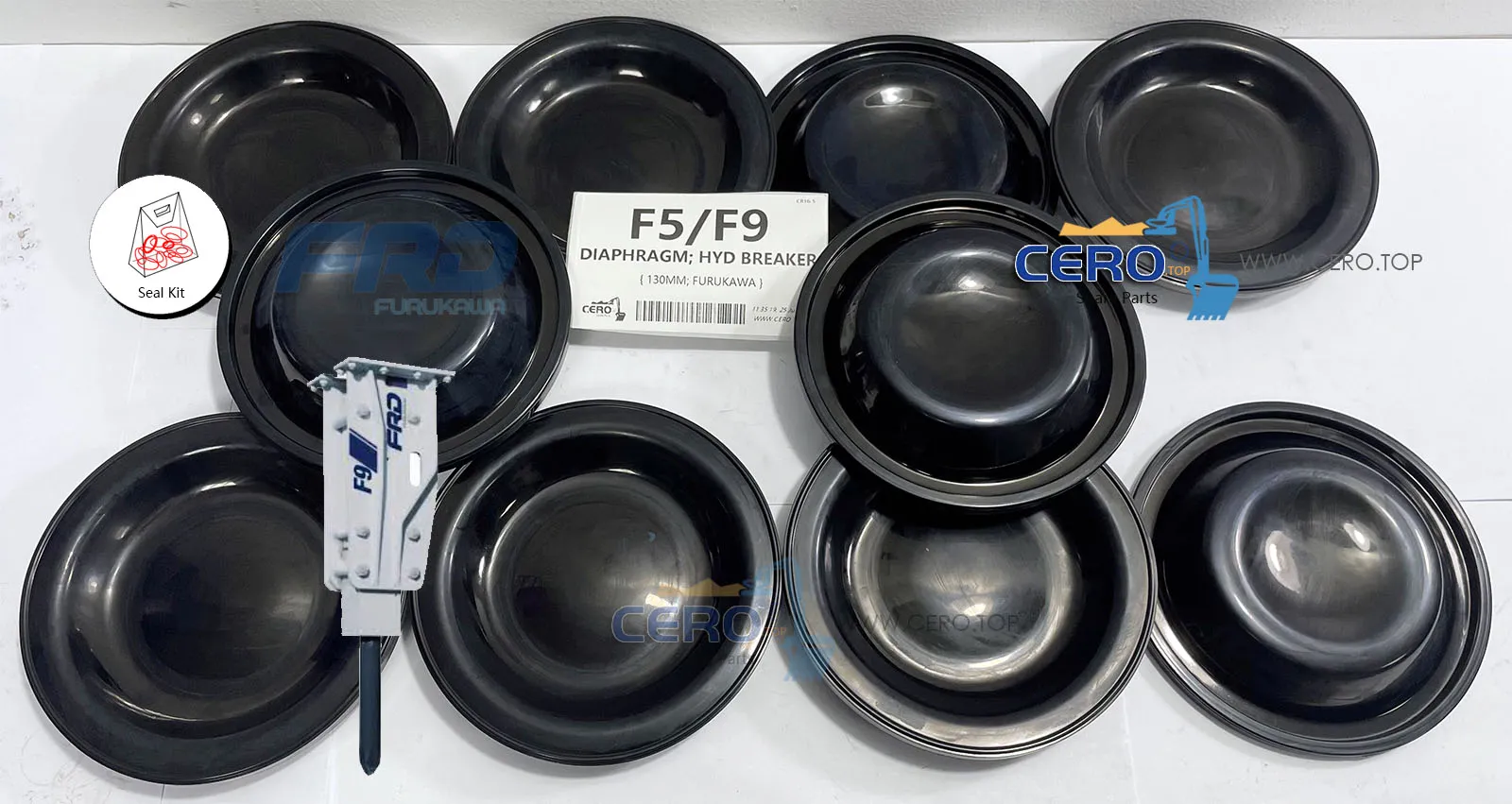 FURUKAWA F9 KENT KF9 SEAL KIT DIAPHRAGM F9-92010 F9-92011 HD612-07006 ...