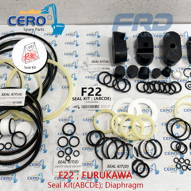 FURUKAWA F22 KENT KF22 FULL SEAL KIT ABCDE DIAPHRAGM F22-92021 HB20G-70611