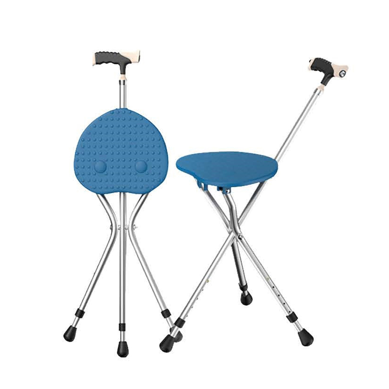 Folding Walking Seat Crutch Stool Portable Cane Seat Walking Stick Stools