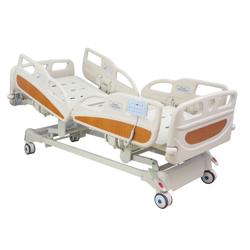 Three Function Electric Stainless Steel Guardrail Hospital Bed