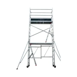 How long does it take to set up a folding scaffold tower?
