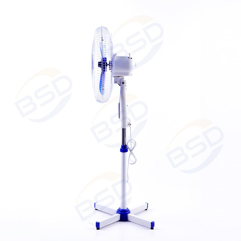 electric cross base stand fan，16 inch plastic fan