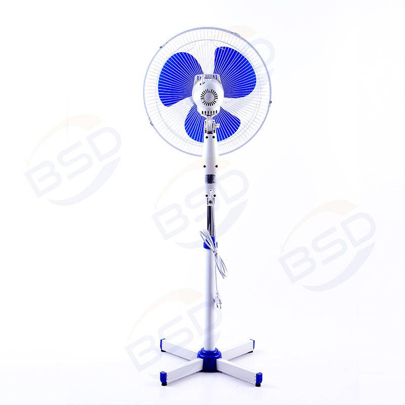 electric cross base stand fan，16 inch plastic fan