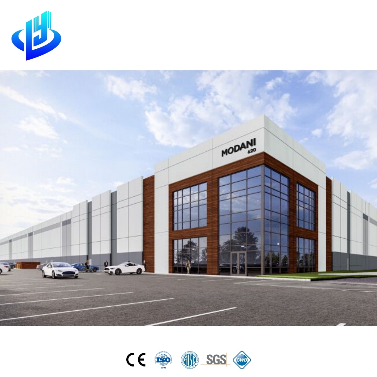 Modern Steel Structure Shopping Center With Office