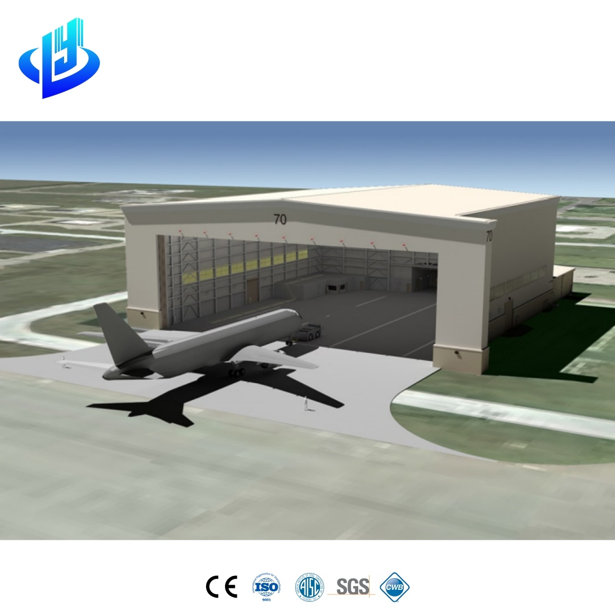 Steel Structure High Quality Plane Hangar Aircraft Hangar