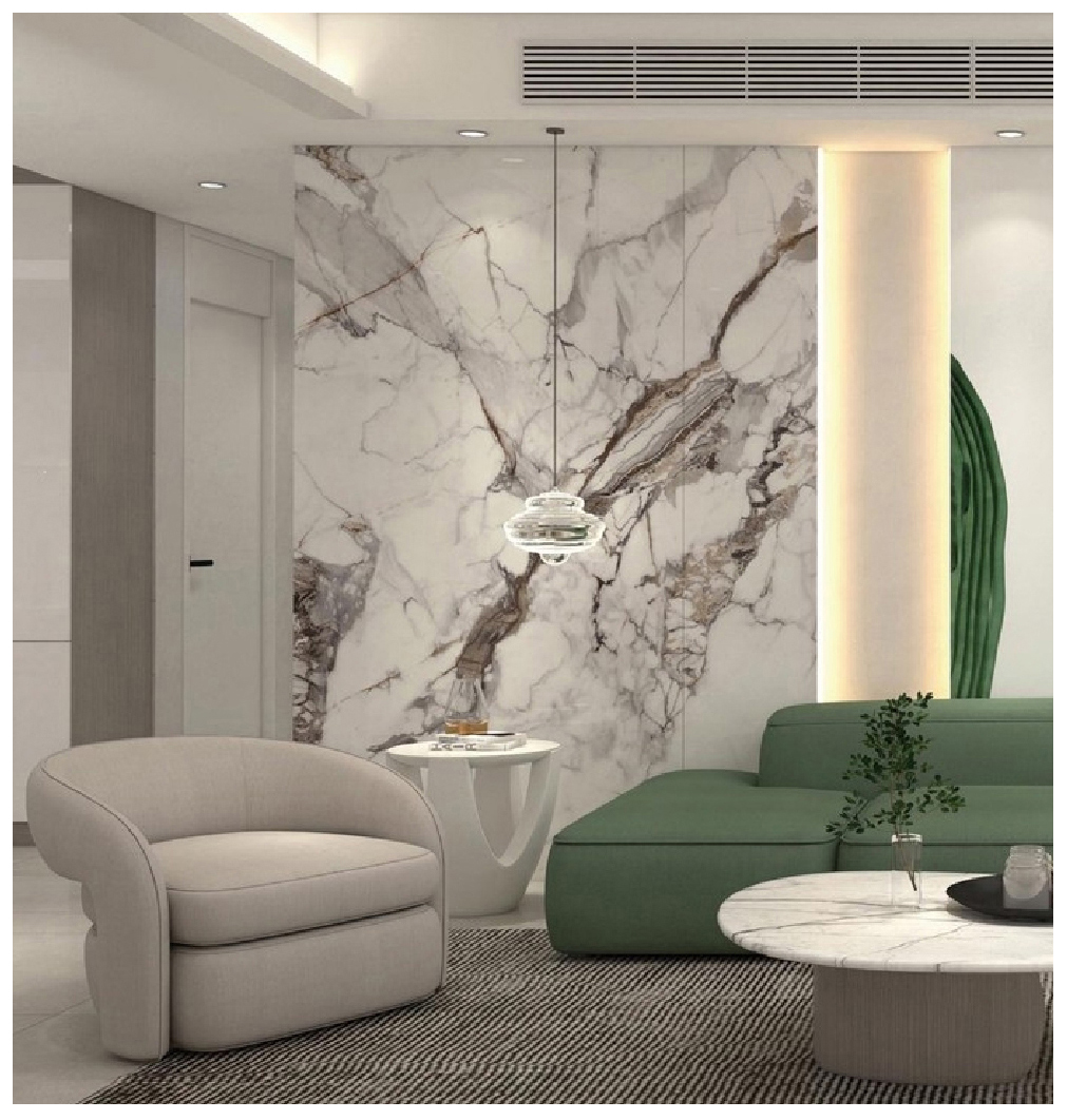 Glossy White PVC Wall Panels - Modern Anti-Moisture UV Marble Design ...