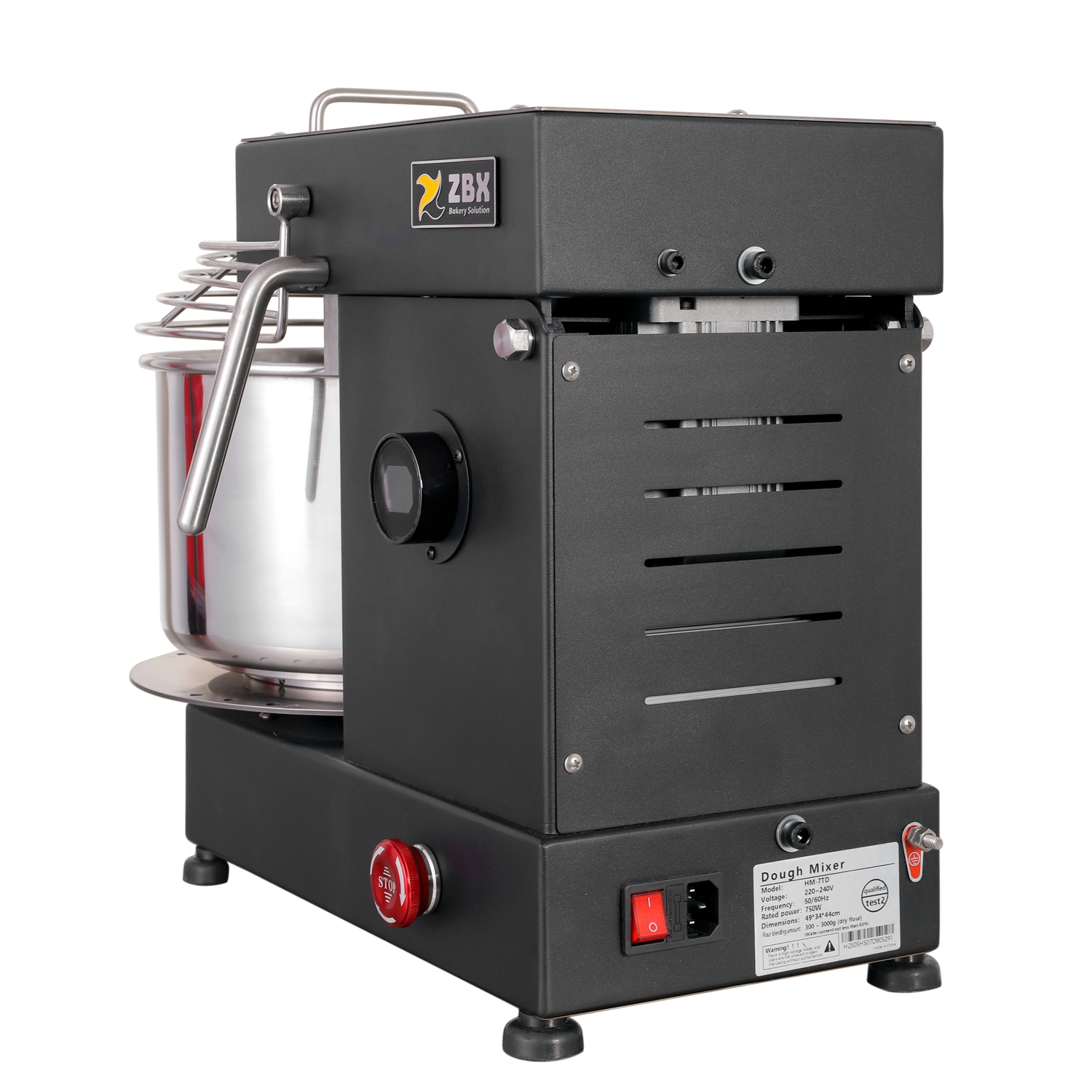 5 Liter Lifted Head Removable Bowl Tabletop Food Mixer Dough Mixer