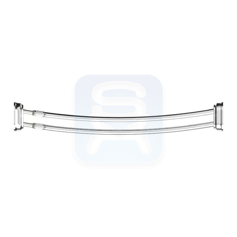 Dual Mounting Curved Shower Rod Chrome