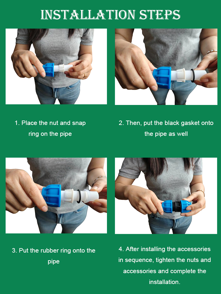 PE pipe quick connect elbow
