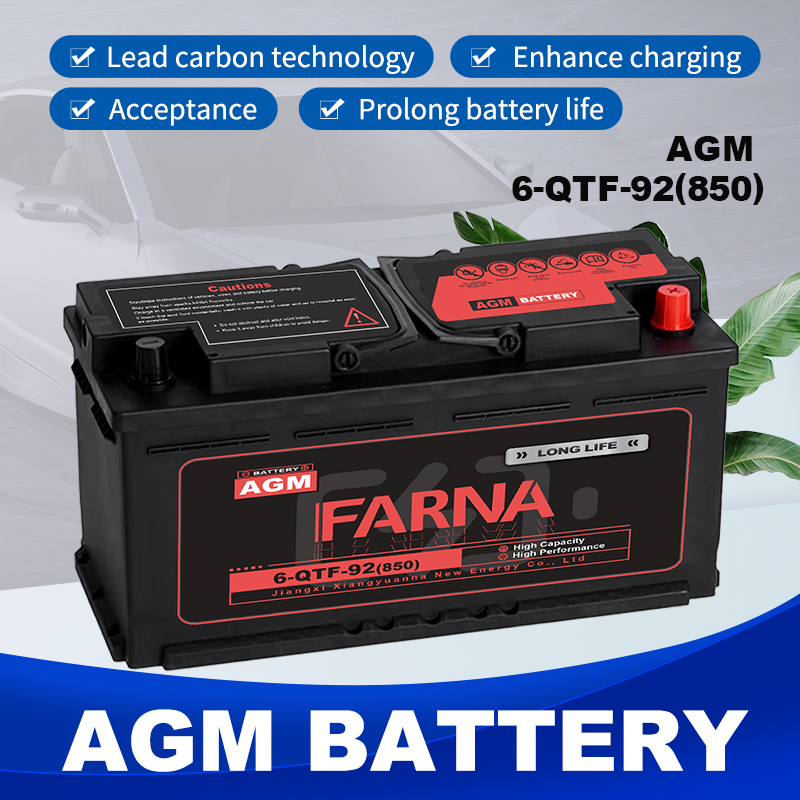 High Performance AGM 92ah car battery