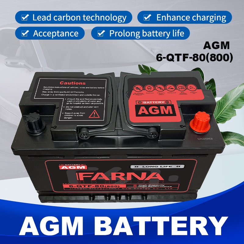 High quality AGM 80ah car battery