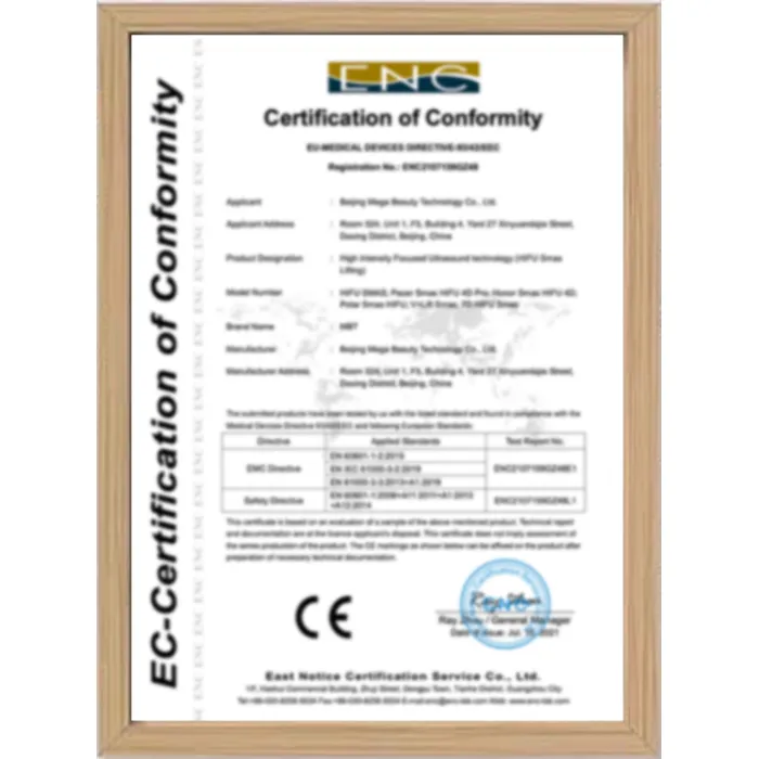 Certifications | CE, FDA, ISO Medical Aesthetic Equipment | MBT-LASER