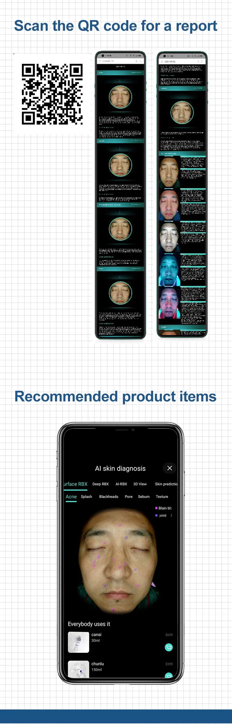 AI Skin Analyzer Skin Tester Machine