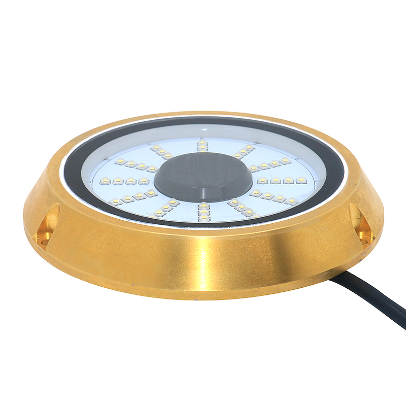 Luz LED subacuática para barco RGBW con carcasa de bronce