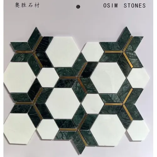 Irregular-shaped high-end mosaics spliced together