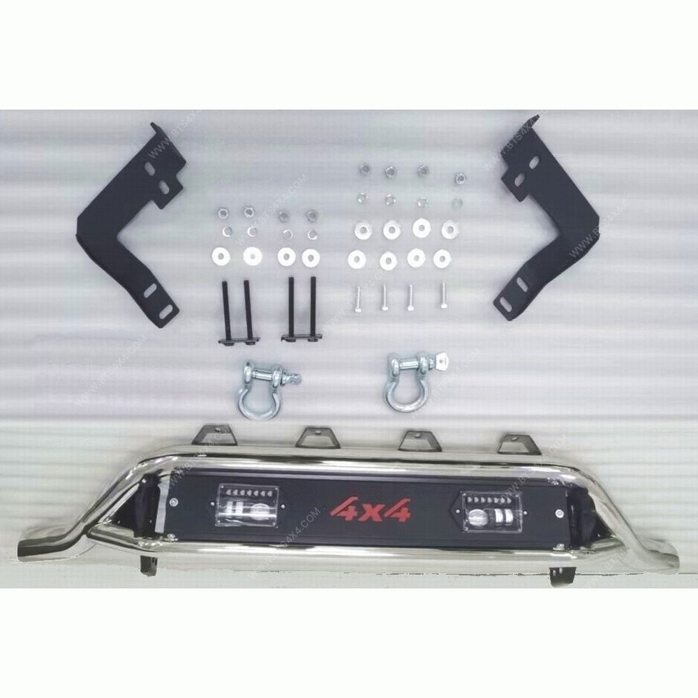 Universal Grille Guard Nudge Bar with 2 Led Lights 4 tabs