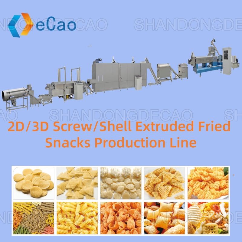Extrusion Snacks Food Machinery, Extruded Snacks Production Line